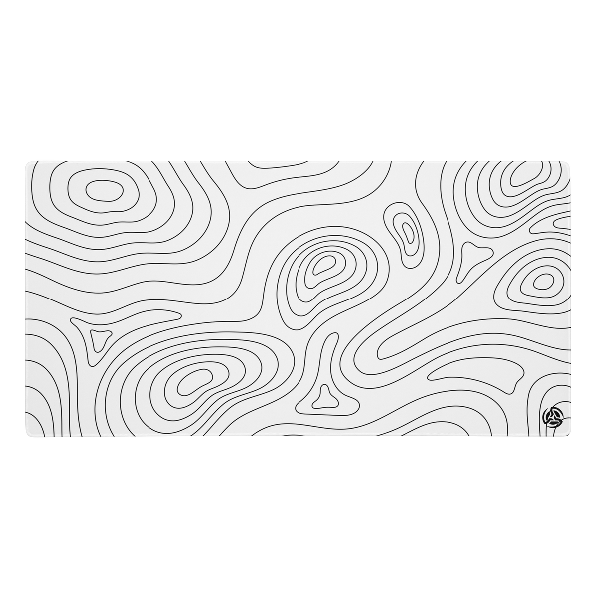 Minimal White Topographic Mousepad – Stay Overclocked